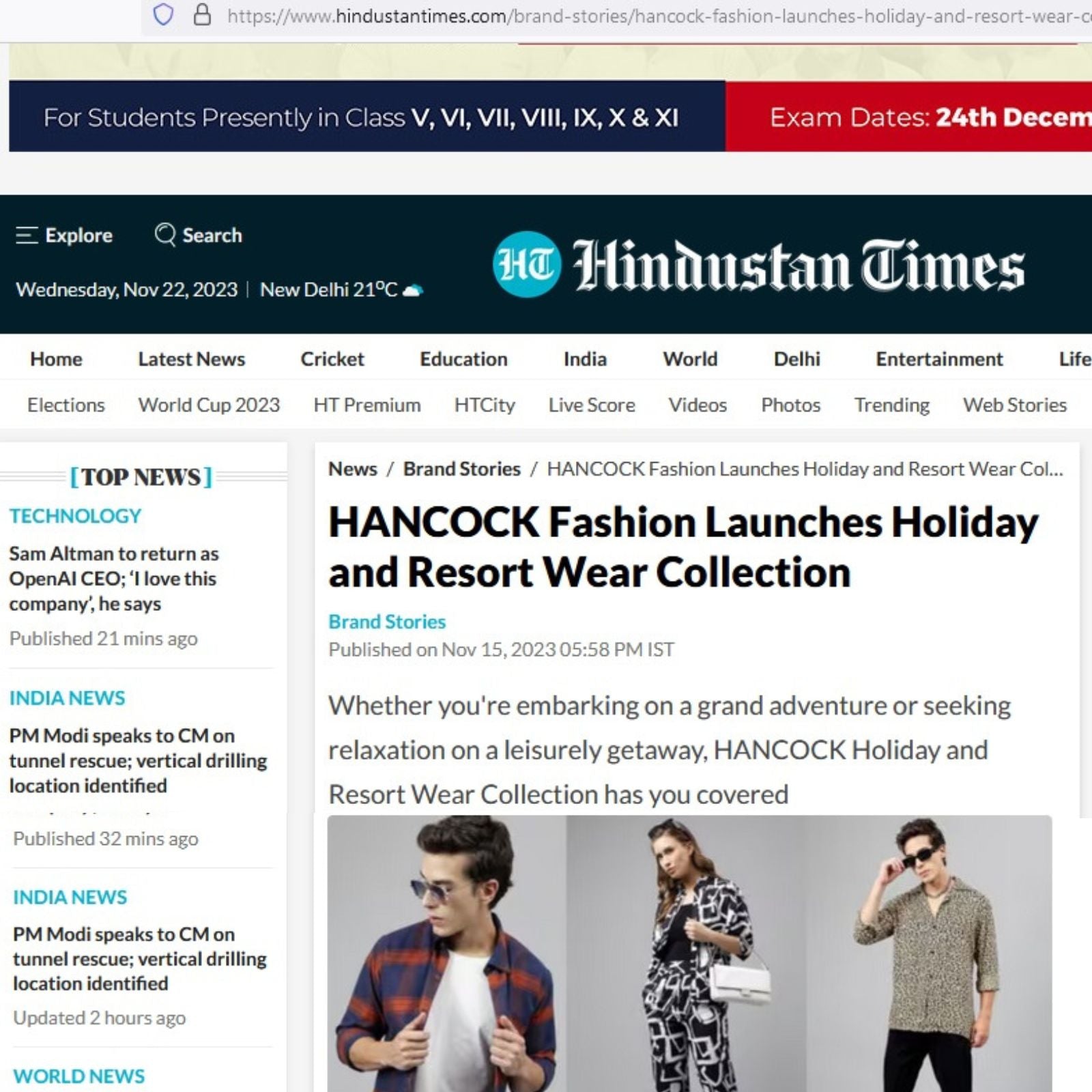HANCOCK Fashion's Exclusive Holiday and Resort Wear Collection | Hindu